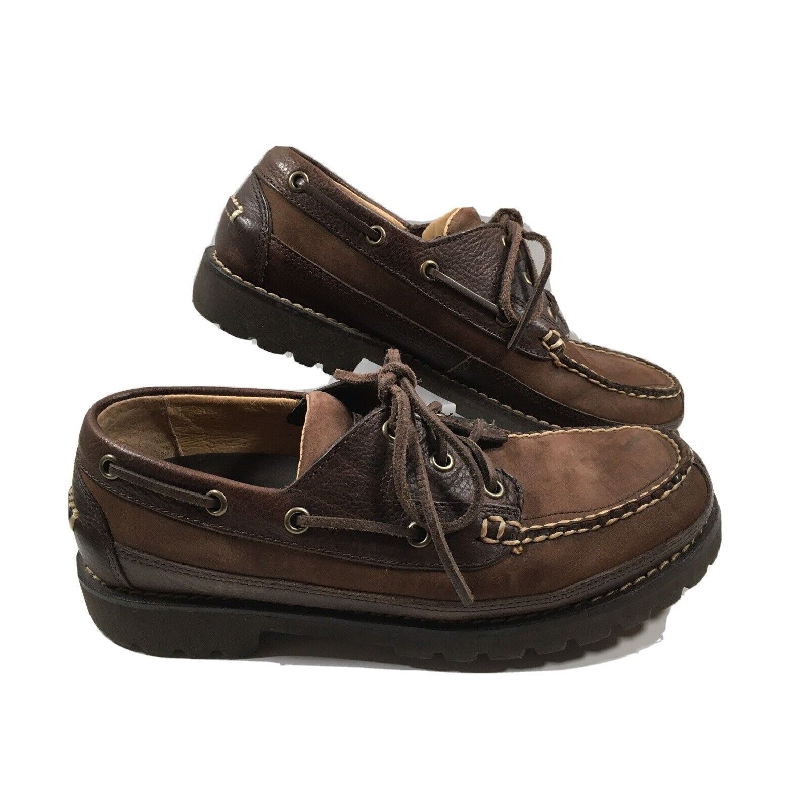 L.L. Bean LL BEAN Men's Brown Loafer Camp Moc Boat Suede Shoes Size 7 ...