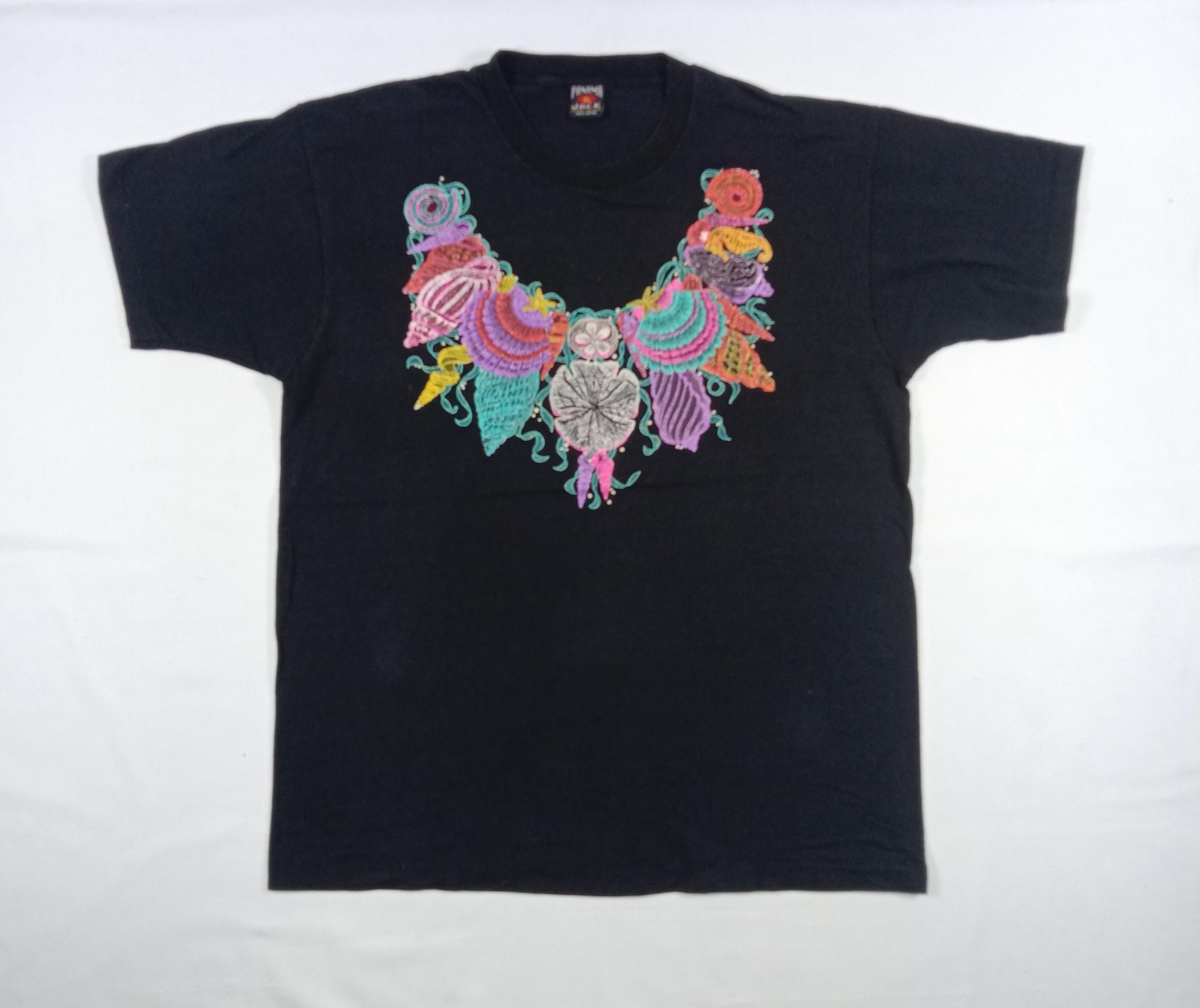 Art × Panama Jack × Vintage Vintage Panama Jack Shell Art Design T ...