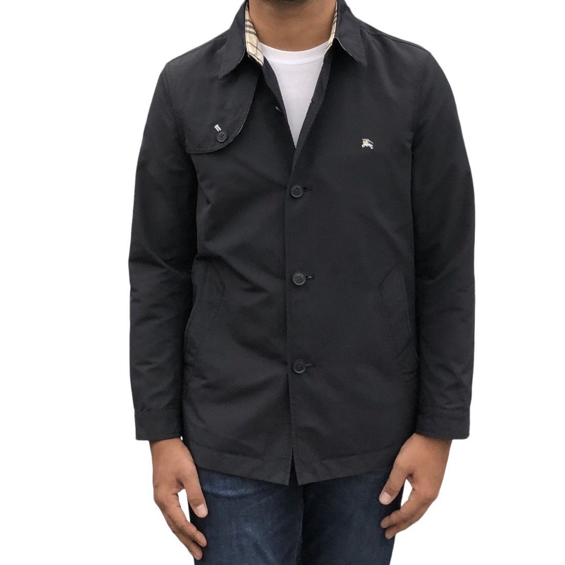 Black Label × Burberry Burberry Black Label Button Up Light Jacket ...