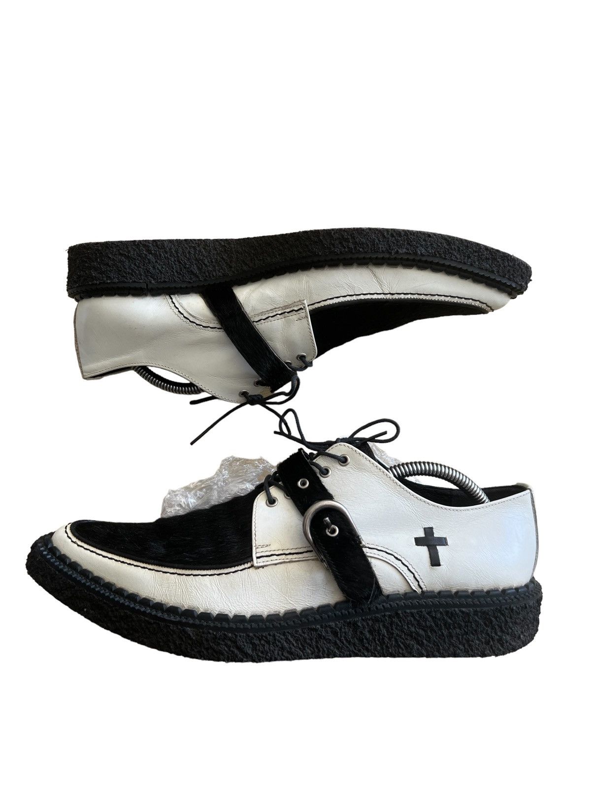 Genuine Leather RARE🔥90s Rupert 🇯🇵 Horsehair 2 Tones Punk Rock Creeper ...