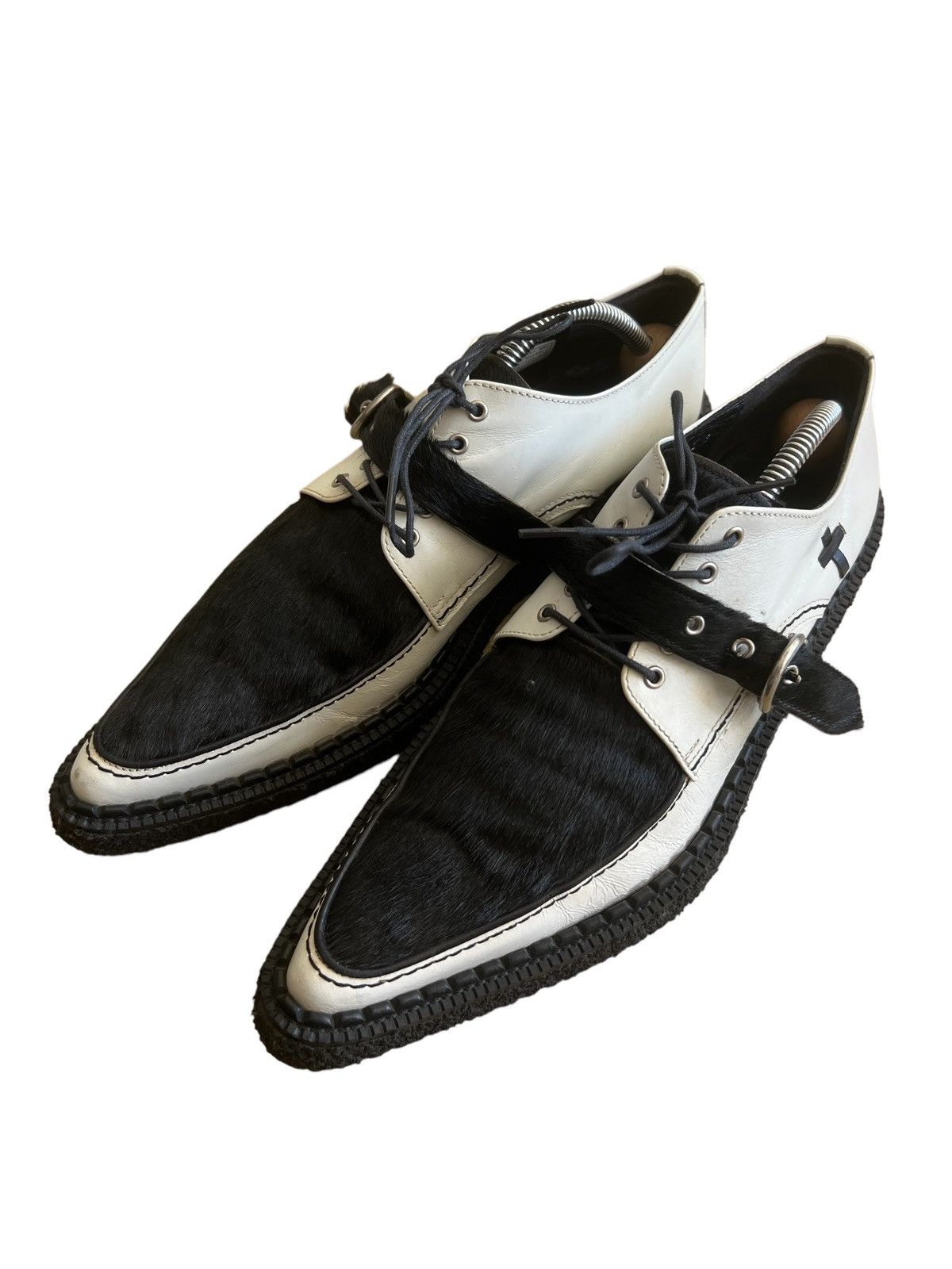 Genuine Leather RARE🔥90s Rupert 🇯🇵 Horsehair 2 Tones Punk Rock Creeper ...
