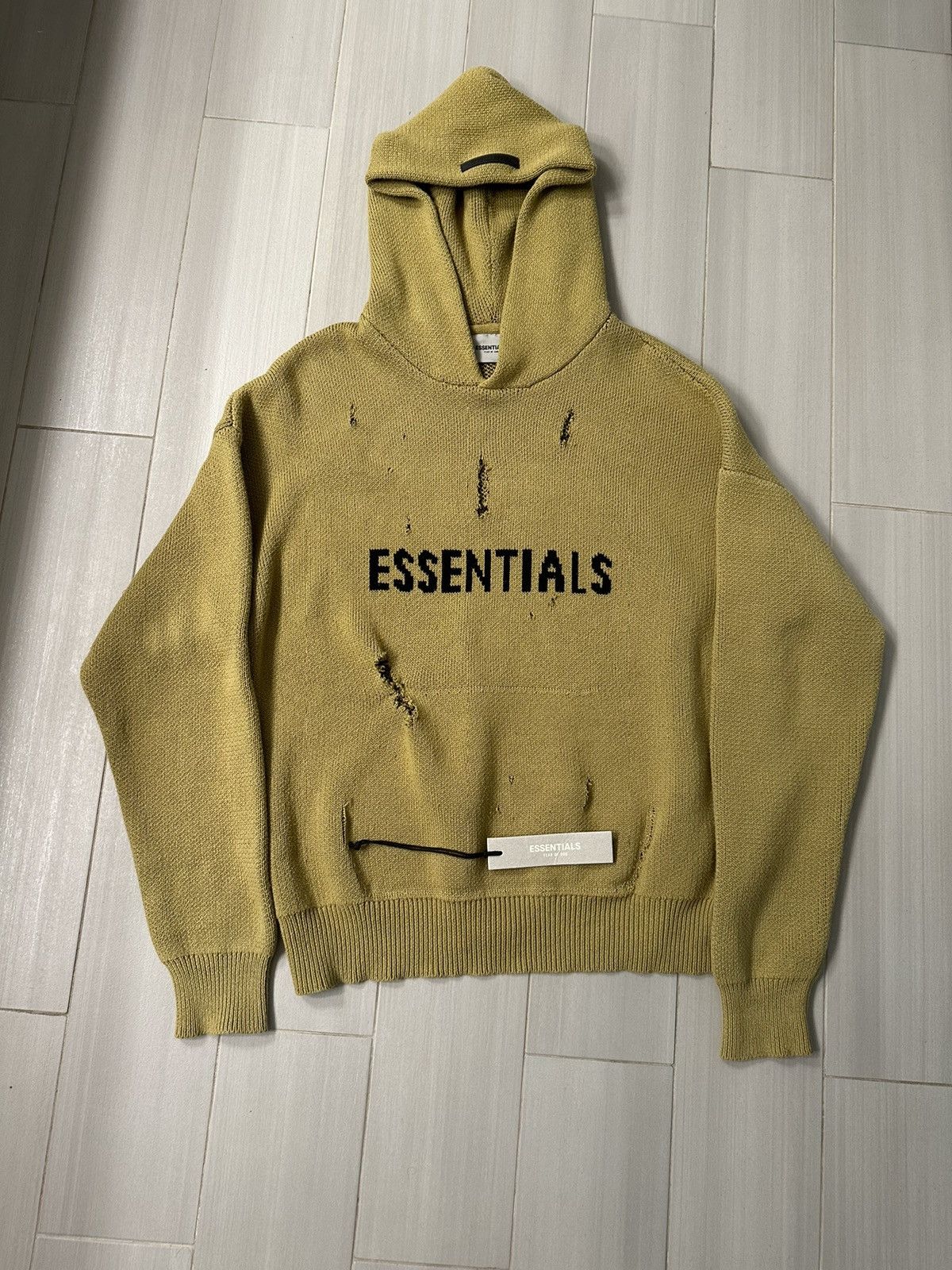 Fear of God Fear Of God Essentials Knit Hoodie Custom | Grailed