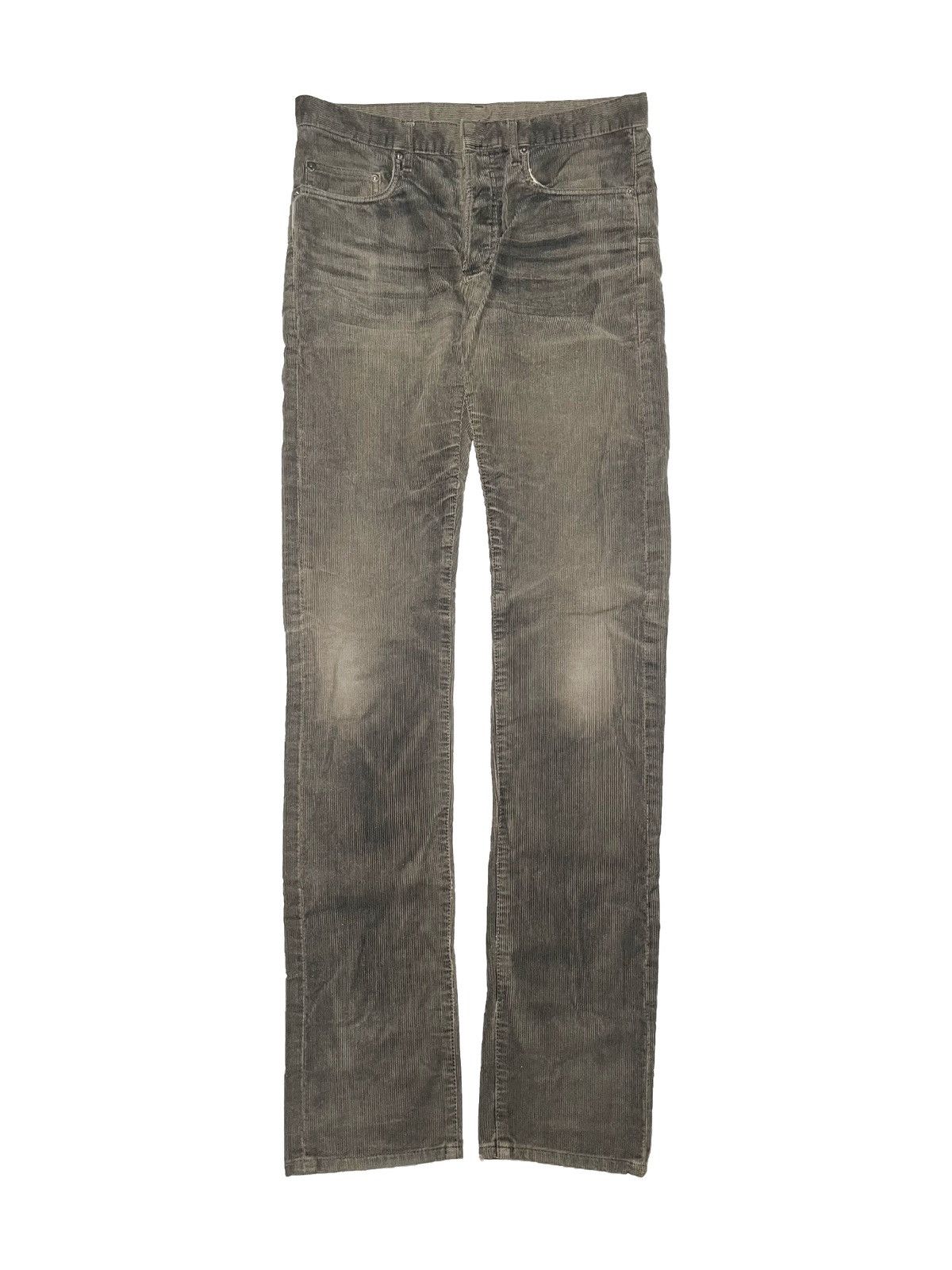Dior × Hedi Slimane AW04 Dior Homme VOTC Waxed Clawmark Corduroy Jeans ...
