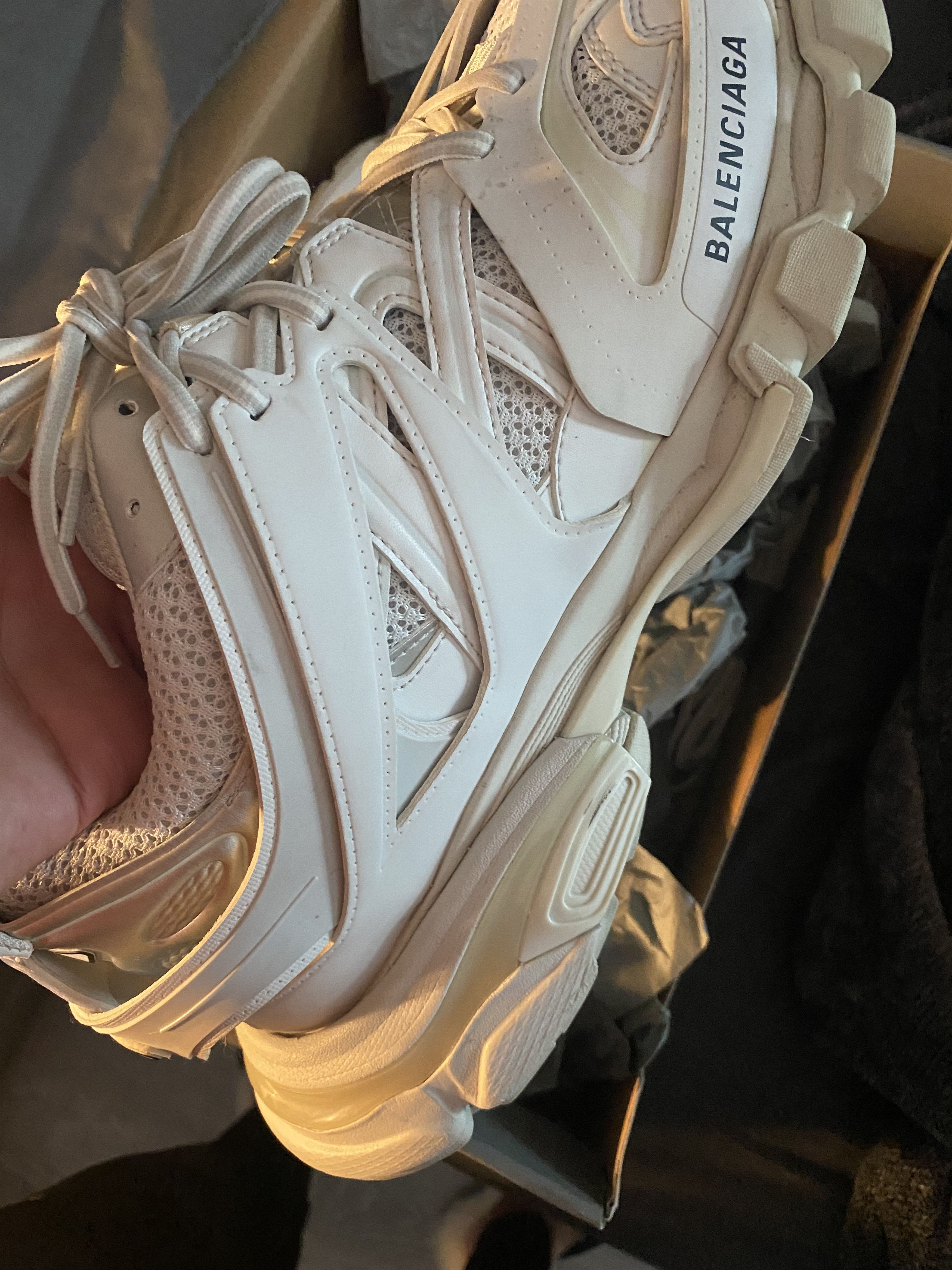 Balenciaga Balenciaga track runner white | Grailed