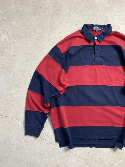 Polo Ralph Lauren 90’s Vintage Polo Ralph Lauren Rugby Longsleeve Kanye West | Grailed