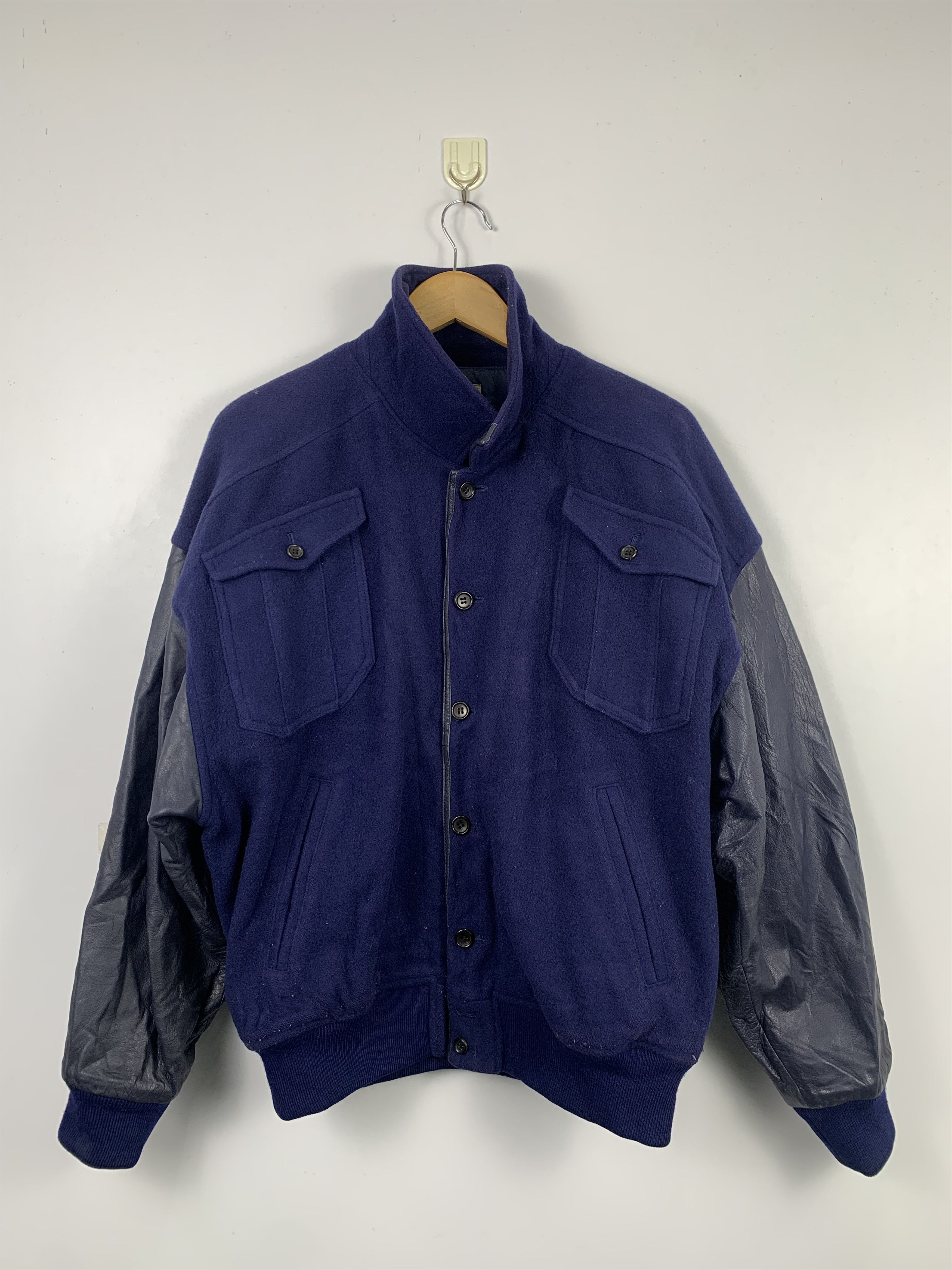 Vintage Vintage Papas Sports Letterman Leather Varsity Jacket | Grailed