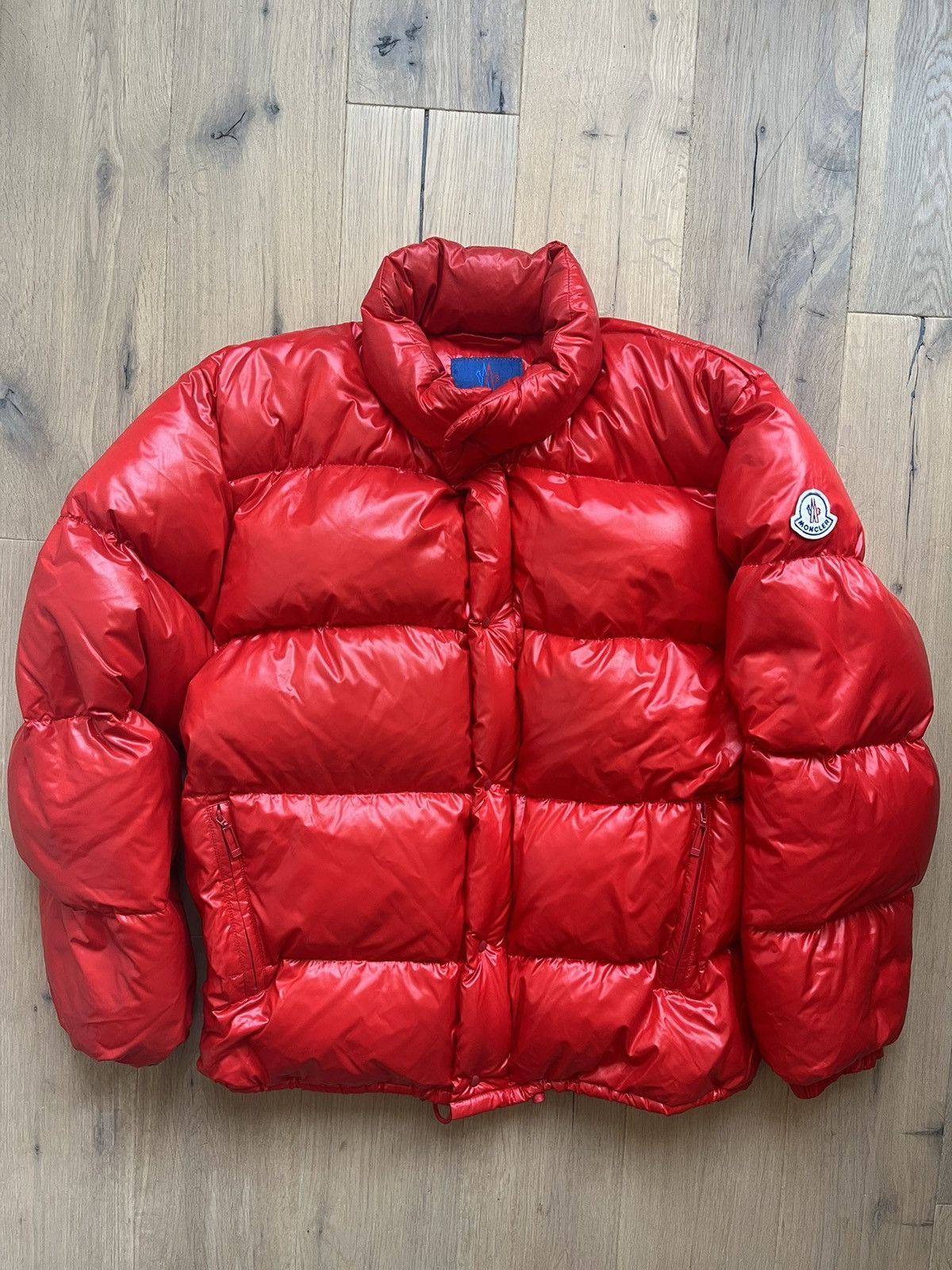 Moncler Moncler Vintage Logo Nylon Red Down Jacket | Grailed