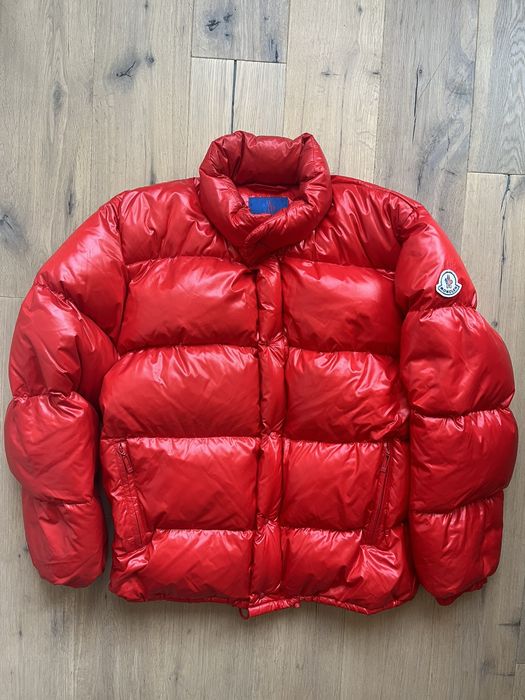Moncler Moncler Vintage Logo Nylon Red Down Jacket | Grailed