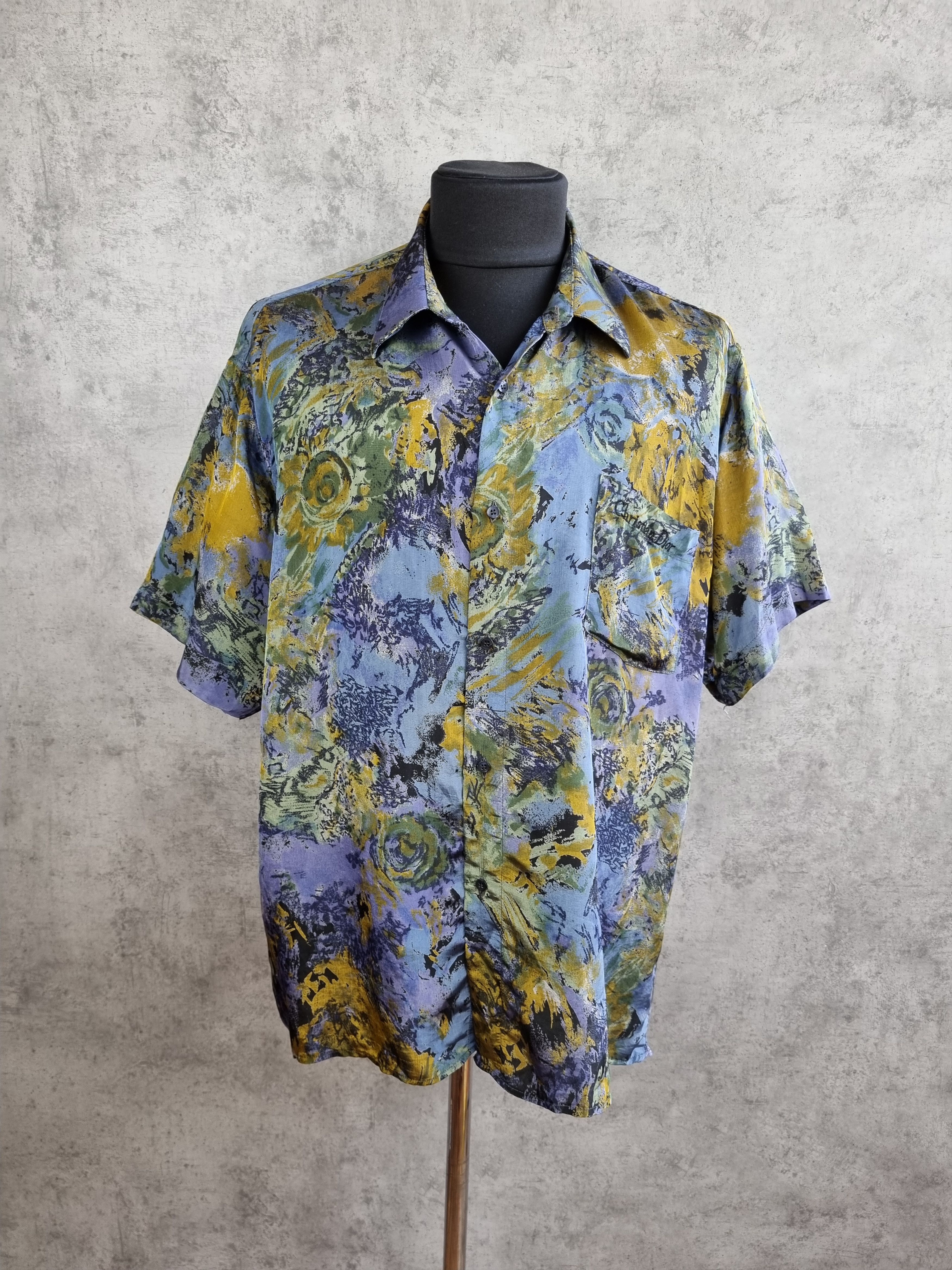 Vintage Rare 90s Christian DIOR Abstract Design Silk unique Shirt | Grailed