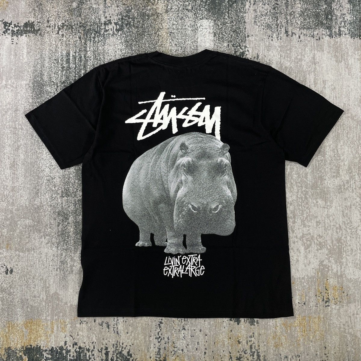 Streetwear × Stussy HIPPO STUSSY BLACK TSHIRT // LARGE | Grailed