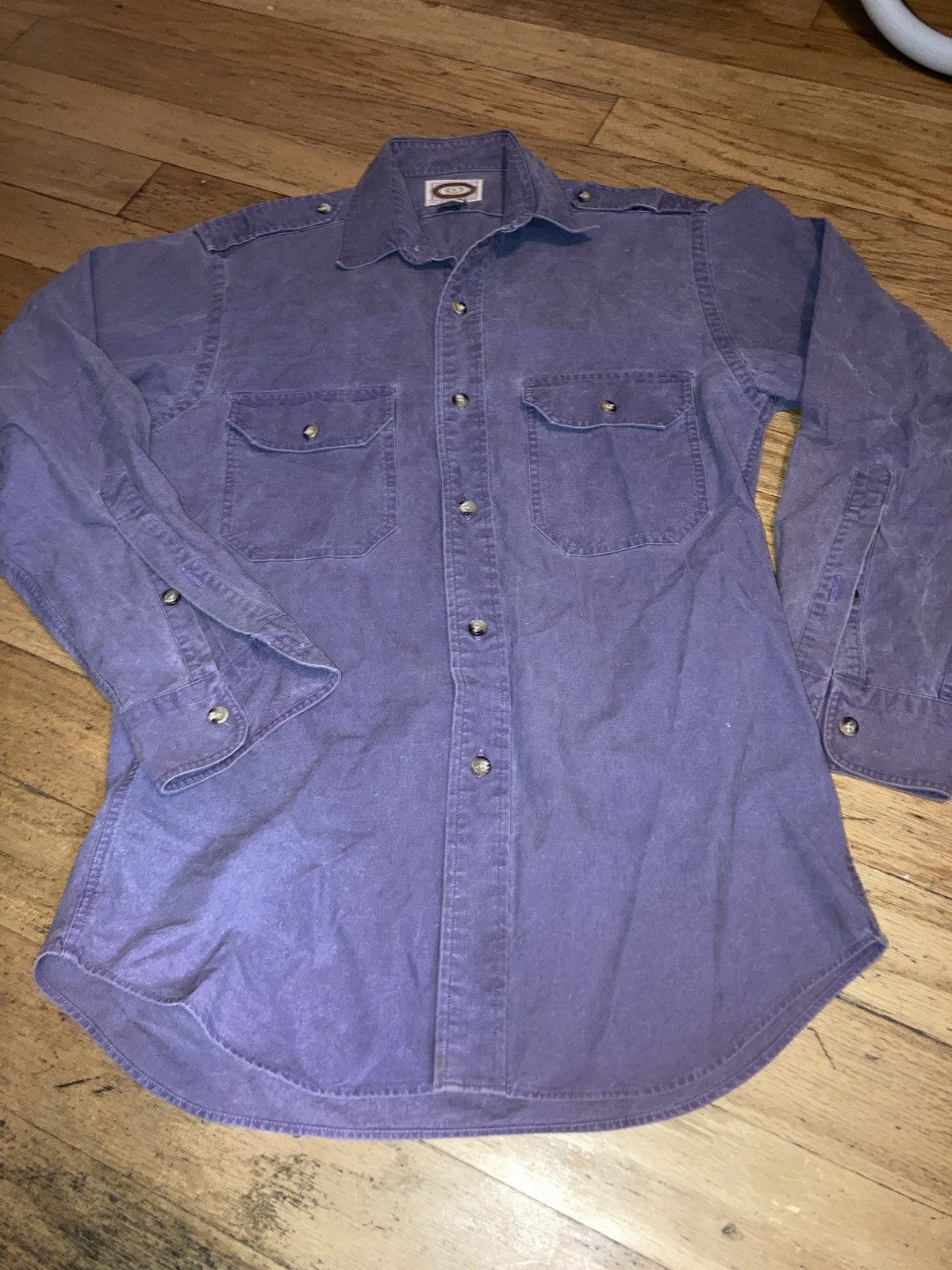 Banana Republic × Vintage VTG 90s Banana Republic Purple faded Button ...