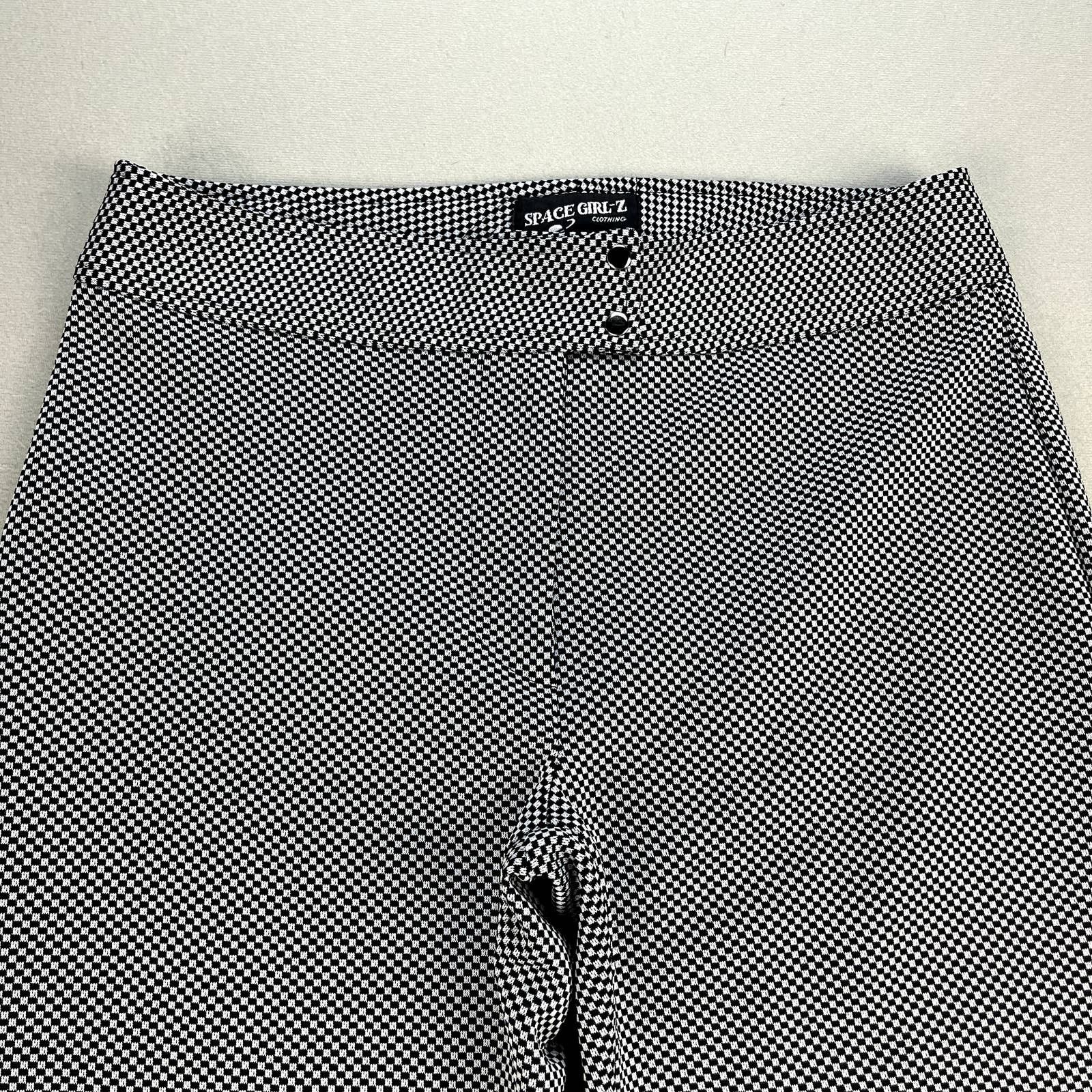 Vintage Vintage Checkered Pants 7 Black Bootcut Space Girlz Rave 90s ...