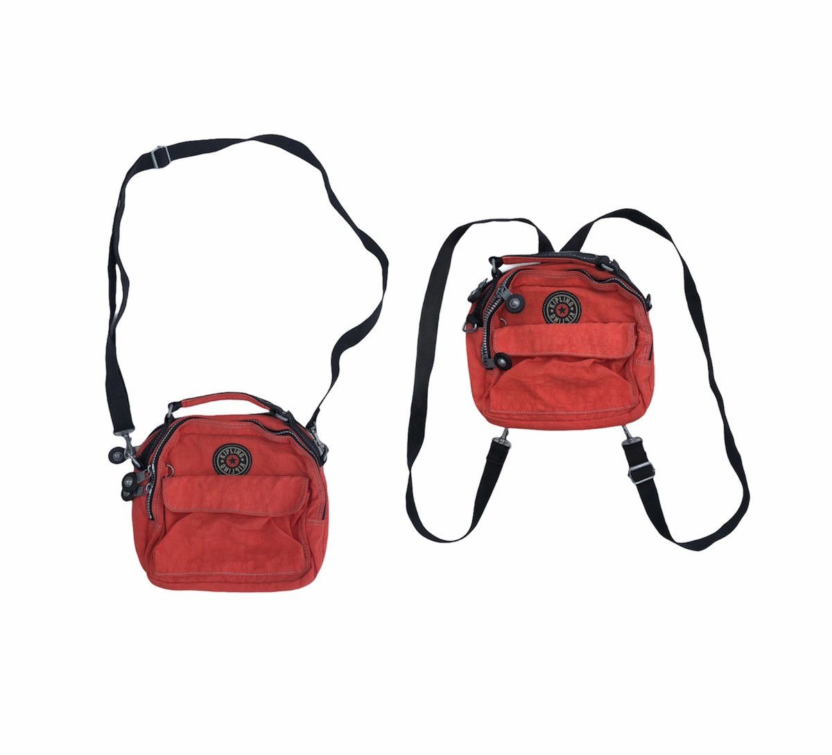 Vintage Kipling candy 2 in 1 Nylon Mini Backpack and Crossbody Bag ...