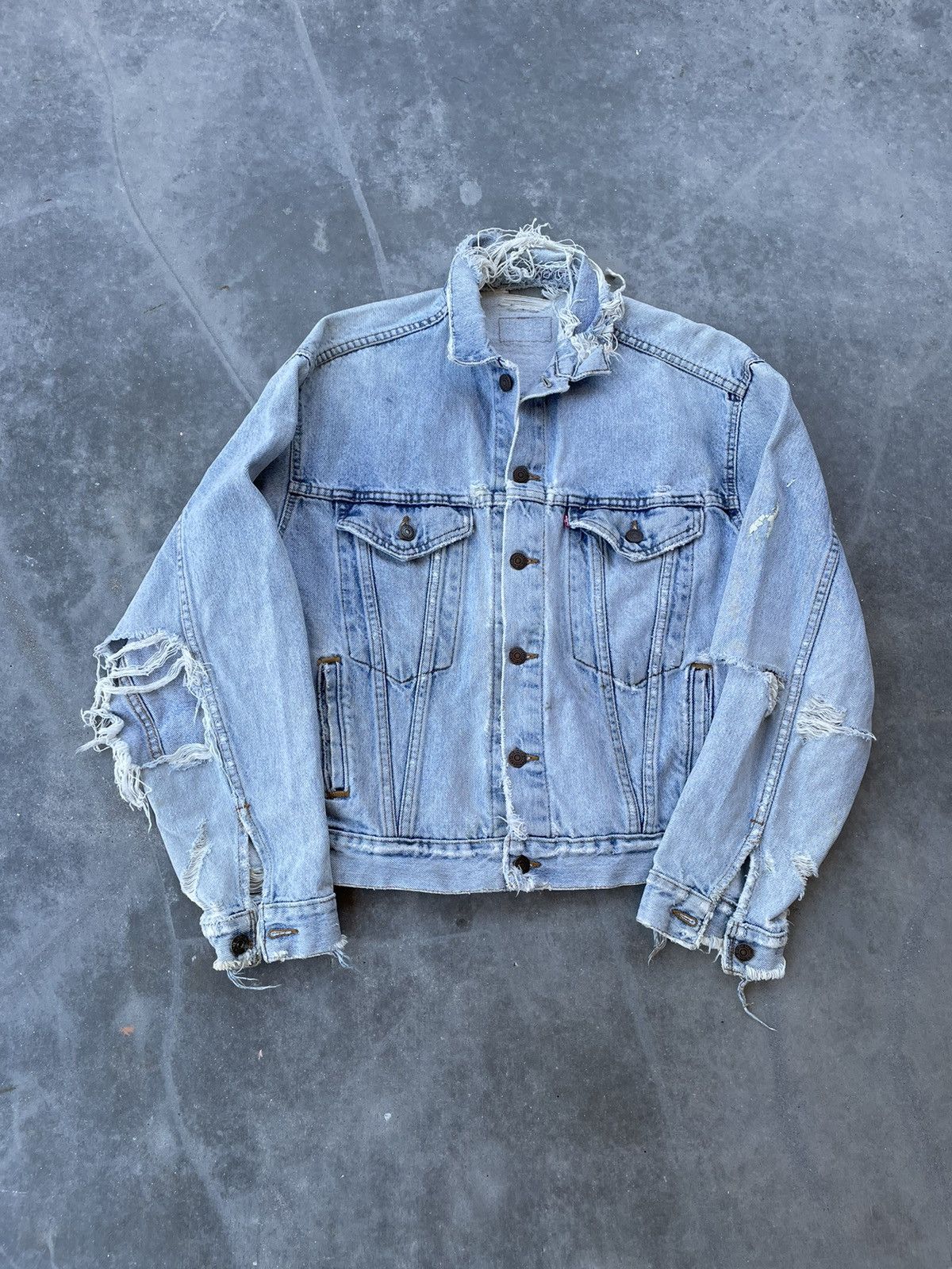 Vintage Vintage 80's Levi's Heavily Distressed Denim Jacket | Grailed