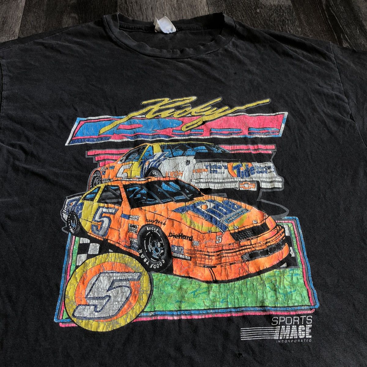 Vintage Vintage 1990s NASCAR Ricky Rudd Racing Graphic Logo T Shirt ...