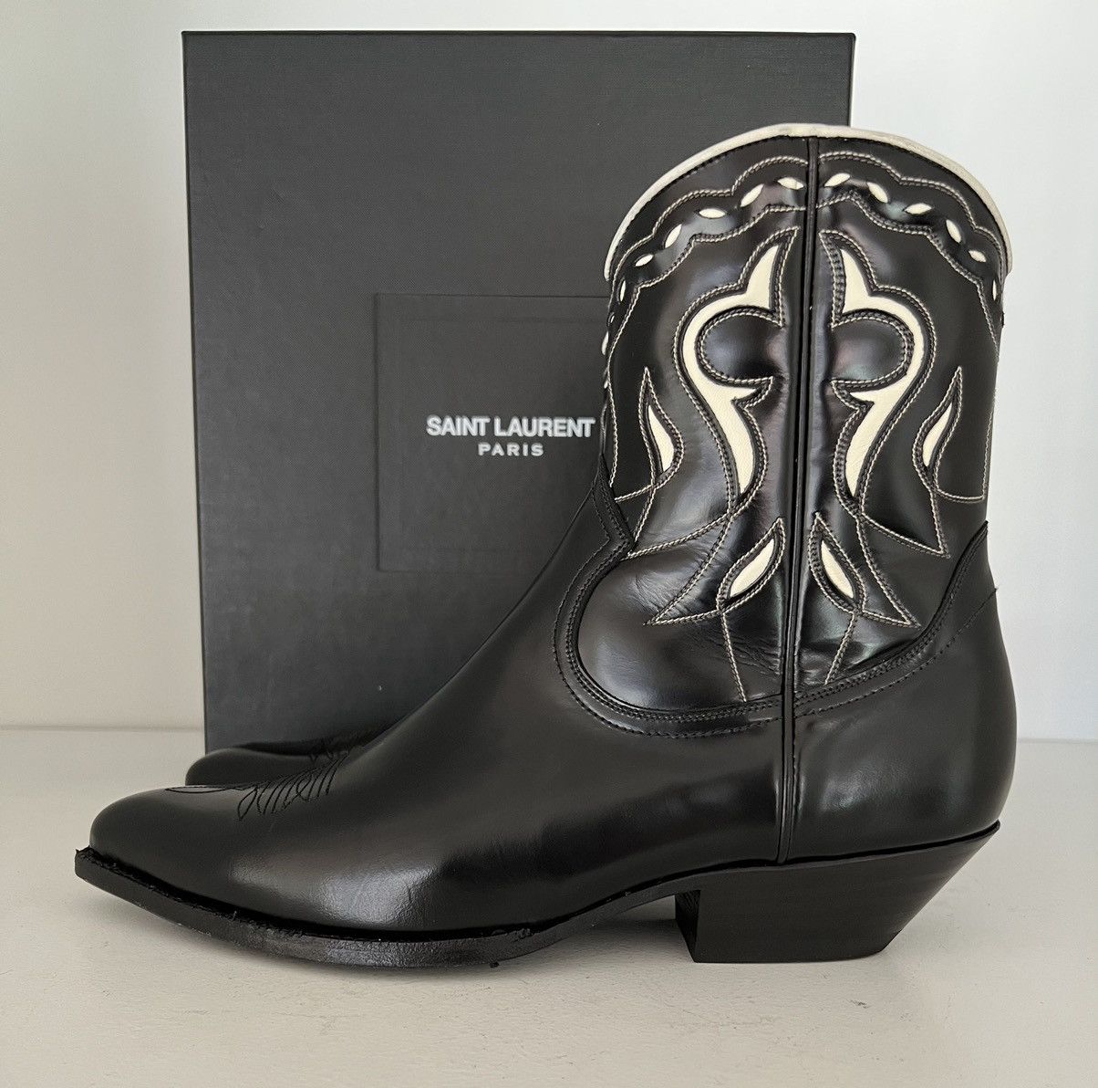 Hedi Slimane × Saint Laurent Paris Saint Laurent Paris Santiag Boots ...