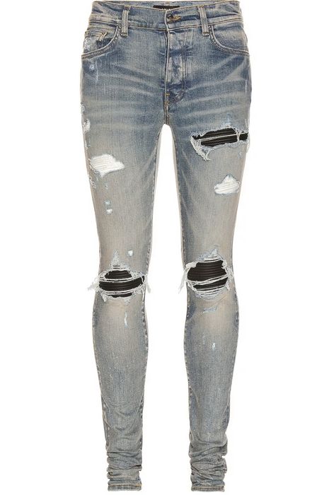 Amiri Amiri Mx1 Blue/Black Patches Skinny Jeans | Grailed
