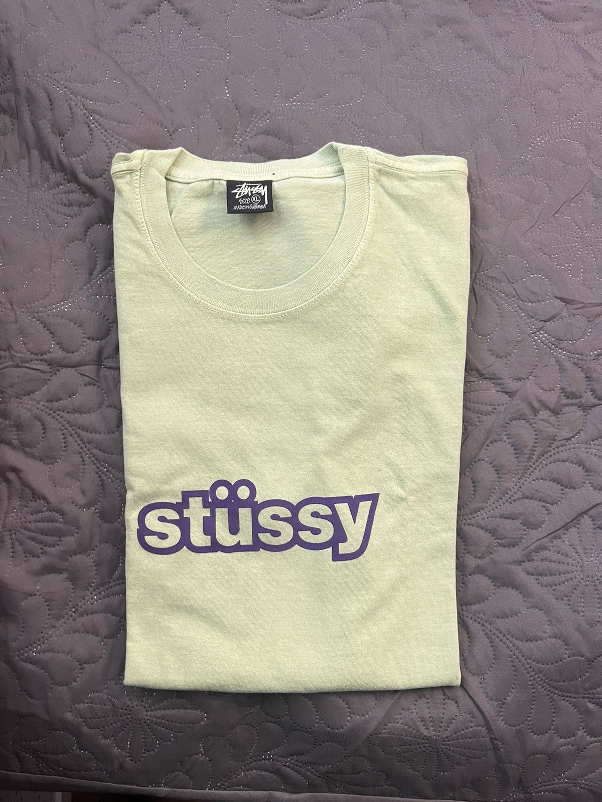 Stussy Stussy Logo Puff Print Pigment Dyed Shirt | Grailed