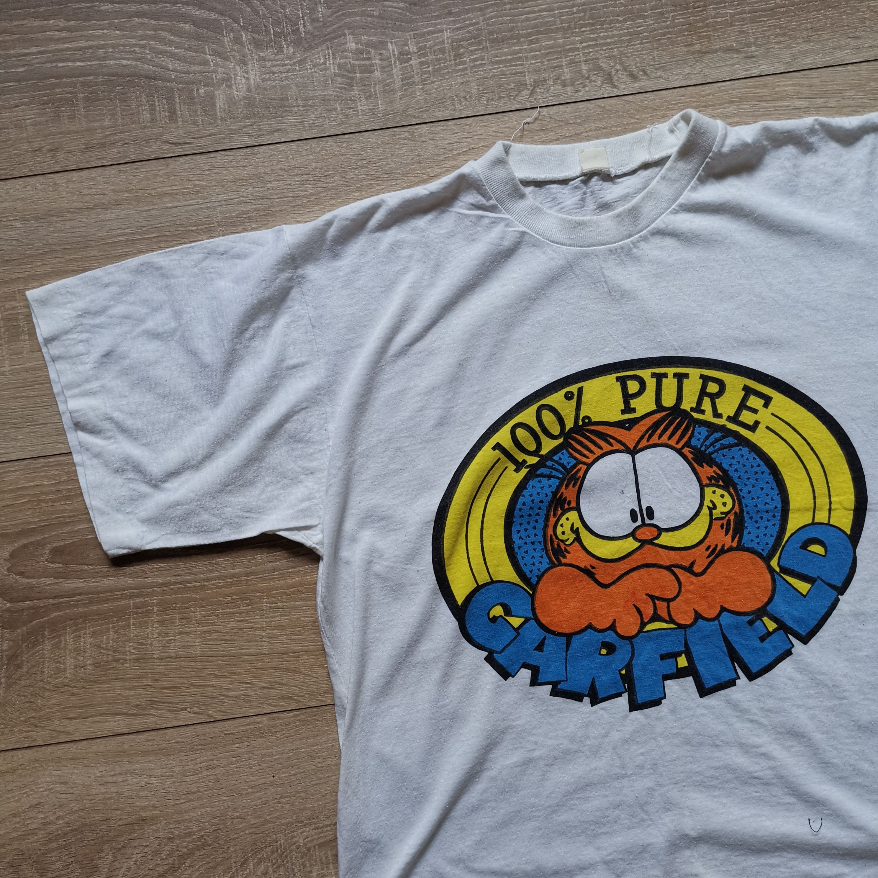 Garfield × Vintage Garfield vintage 80s 90s 100% pure Garfield tee ...