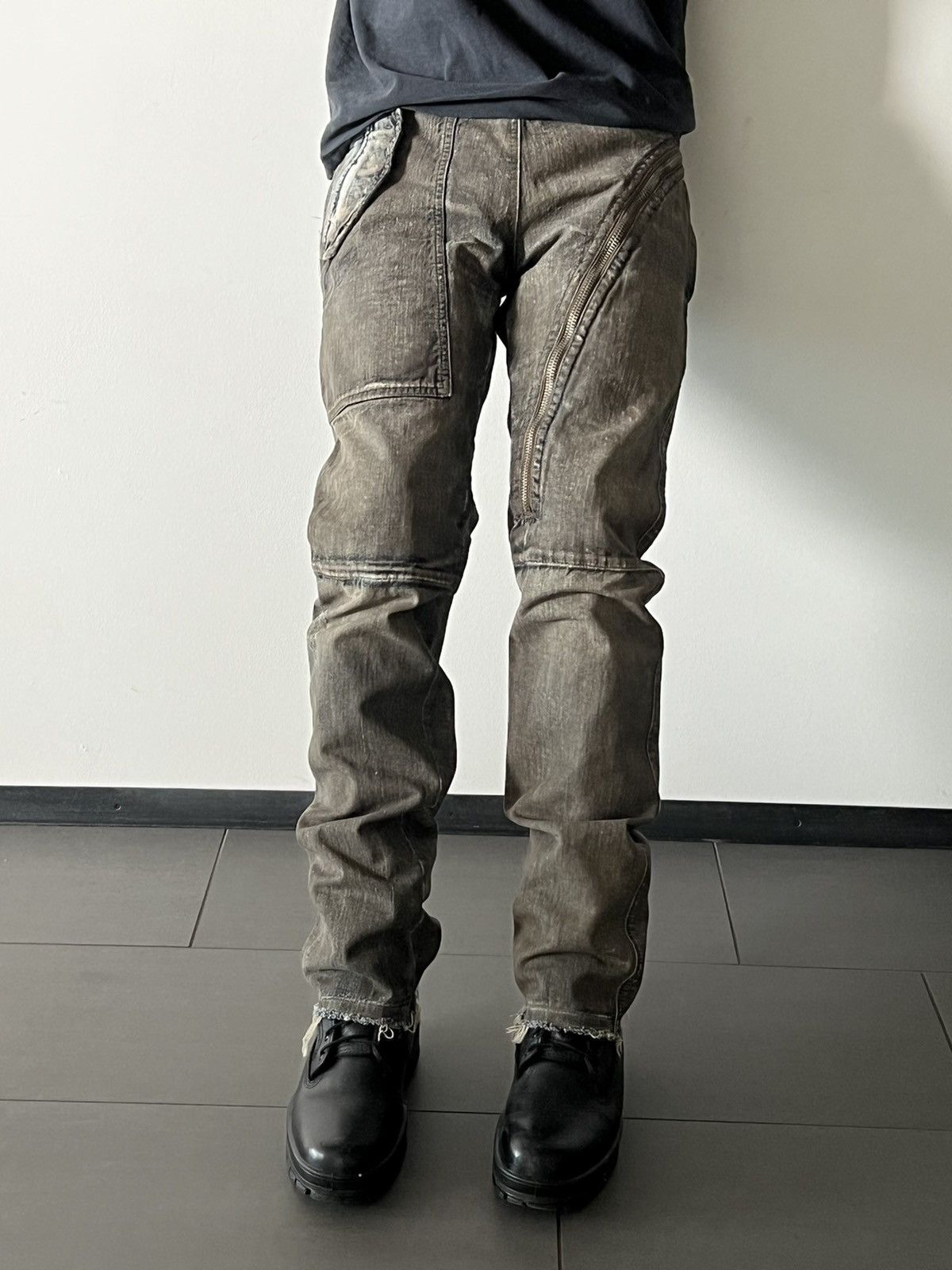 Rick Owens × Rick Owens Drkshdw Rick Owens OG Double Layer Aircut Denim ...