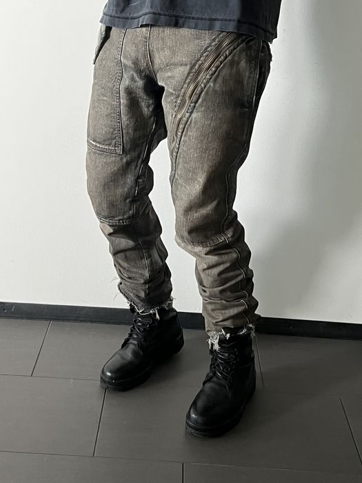 Rick Owens Rick Owens OG Double Layer Aircut Denim Jeans | Grailed