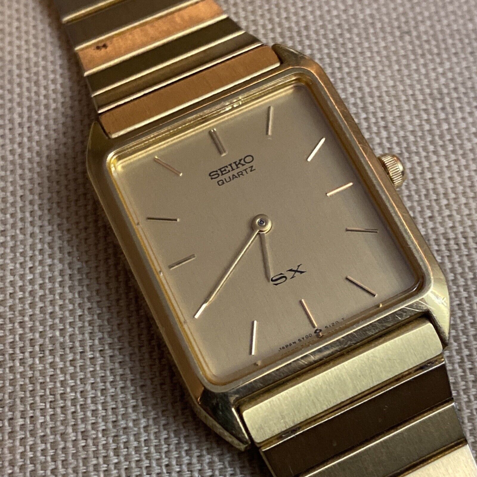 Seiko Men's Vintage Seiko 5Y00-5000 Gold Tone Watch New Battery Wo ...