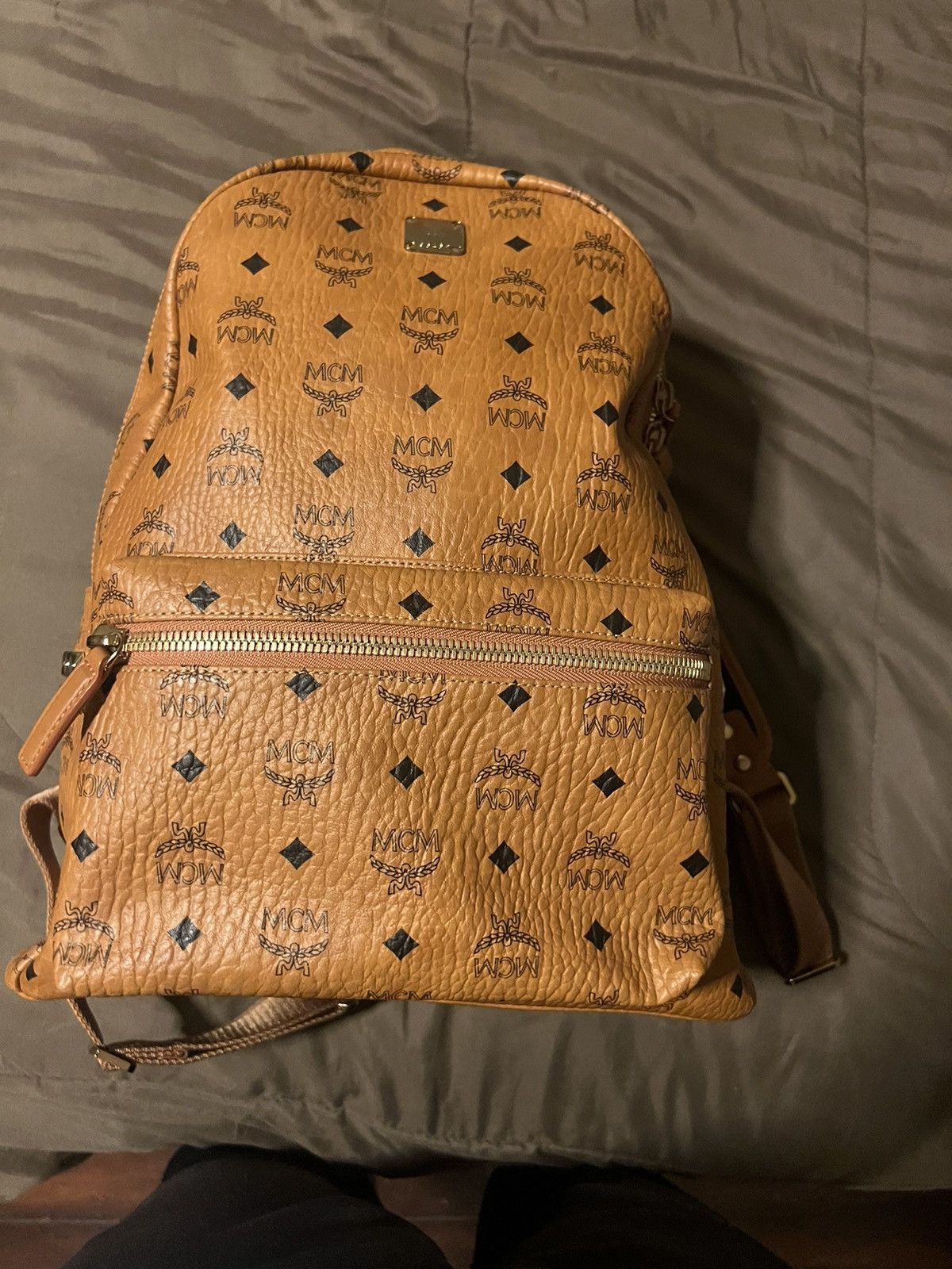 MCM Stark Side Studs Backpack in Visetos | Grailed