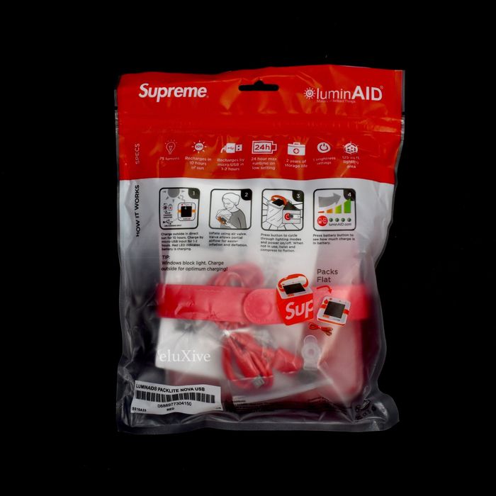 Supreme Box Logo Inflatable LuminAID Lamp DS | Grailed