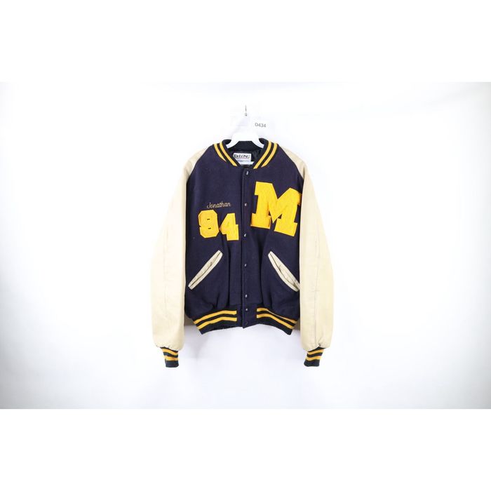 Vintage Vtg 90s Mens Large Maumee High School Wool Leather Varsity Jacket NLL Champs USA | Grailed