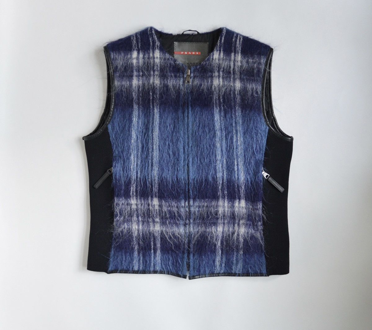 Prada Check Mohair Utility Vest | Grailed