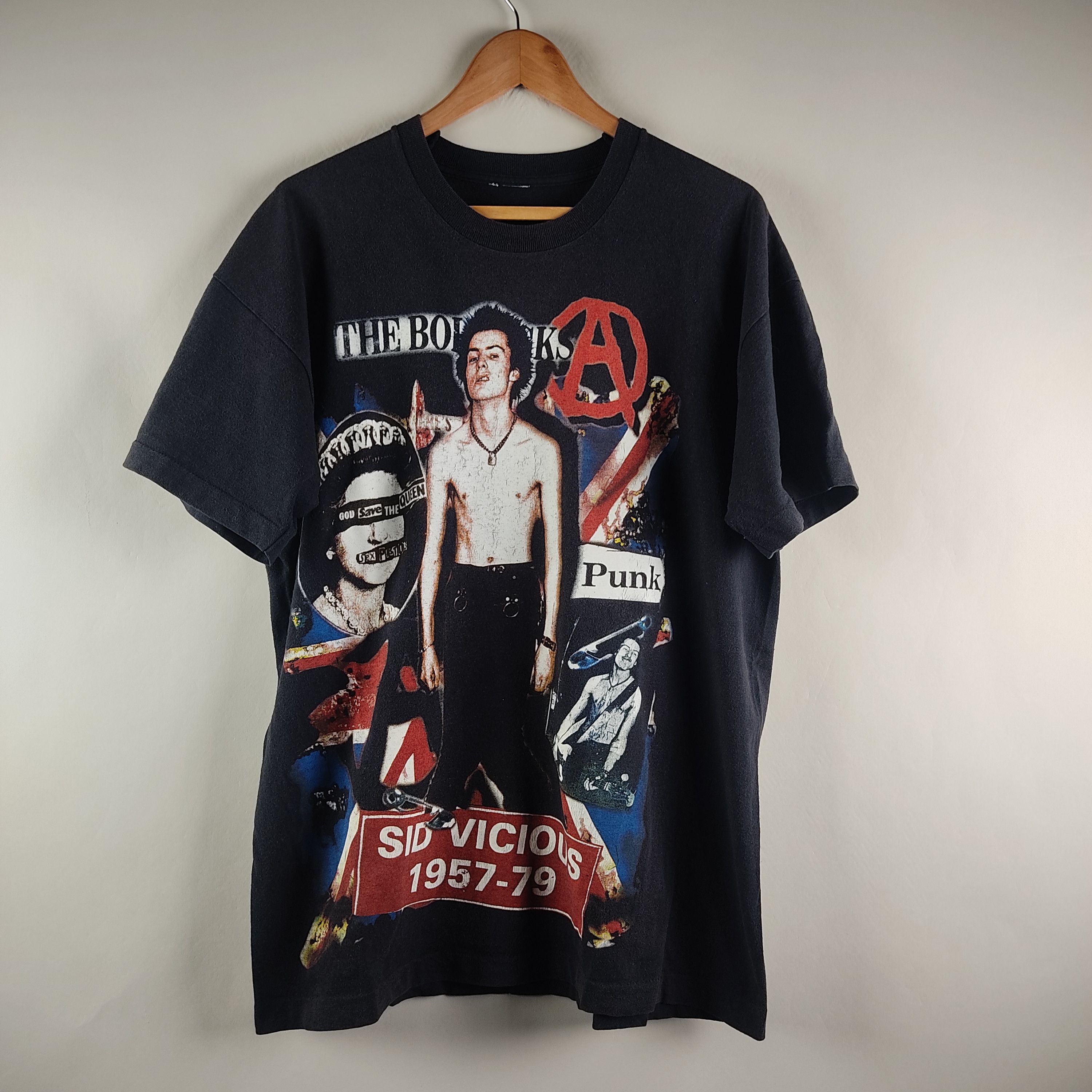 Band Tees × Rock Tees × Vintage 90s Sex Pistol's Sid Vicious Punk tee ...
