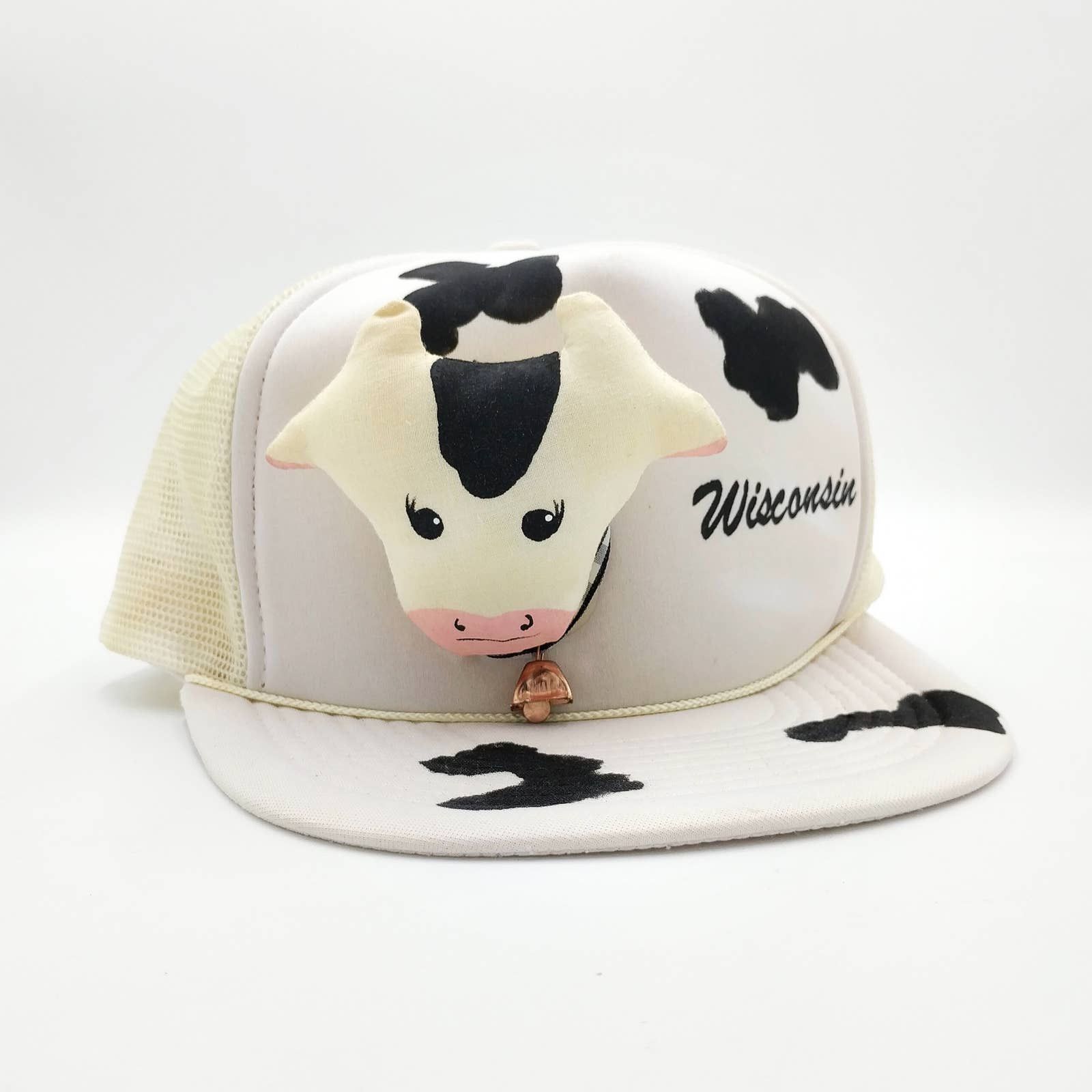 Vintage Vintage Wisconsin Dairy Cow Decorative Trucker Hat 80s Party ...