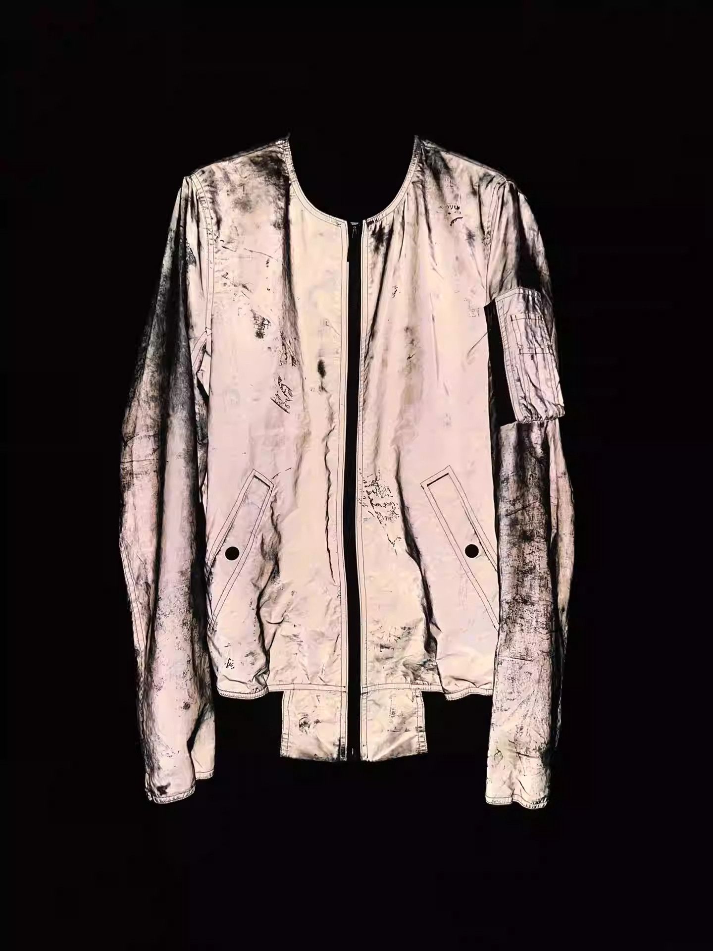 Rick Owens Rick Owens 3M reflective coated nylon MA-1 pilot jacket | Grailed