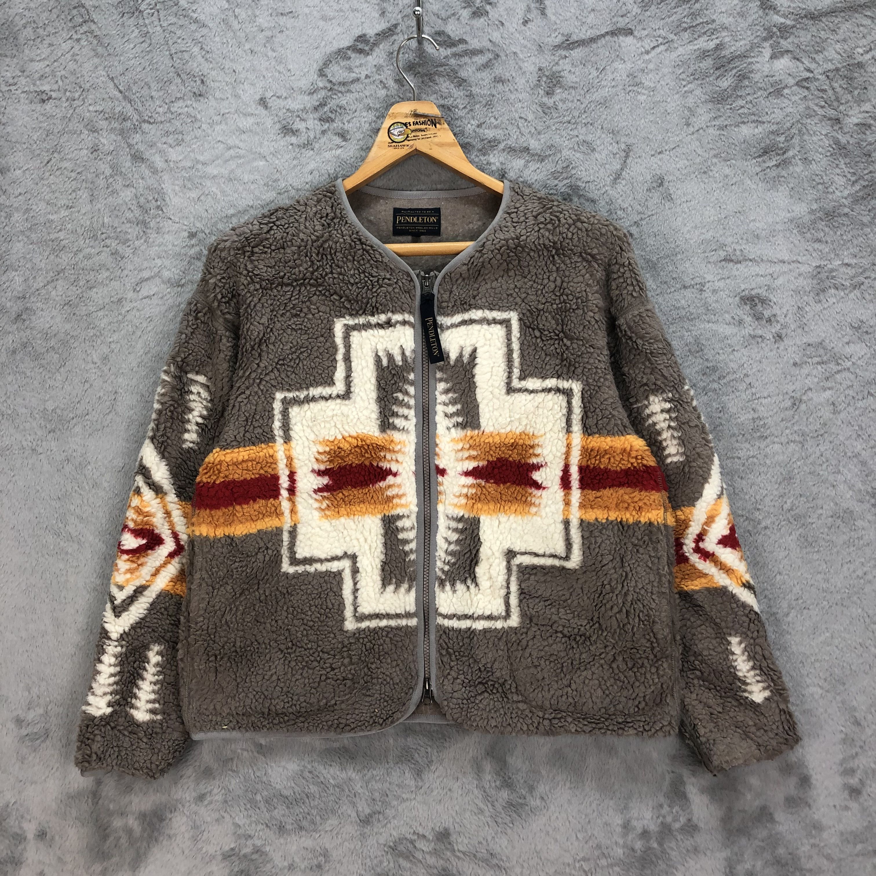 Native × Navajo × Pendleton PENDLETON NAVAJO DEEP PILE FLEECE JACKET #5192-178 | Grailed