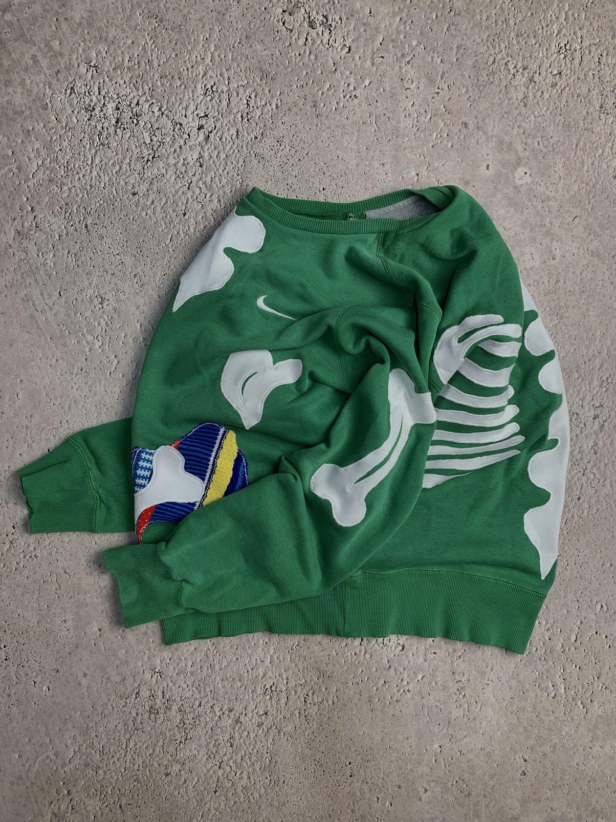 Nike Reworked Nike (Skeleton) Vintage sweatshirt Y2K hoodie 90s | Grailed