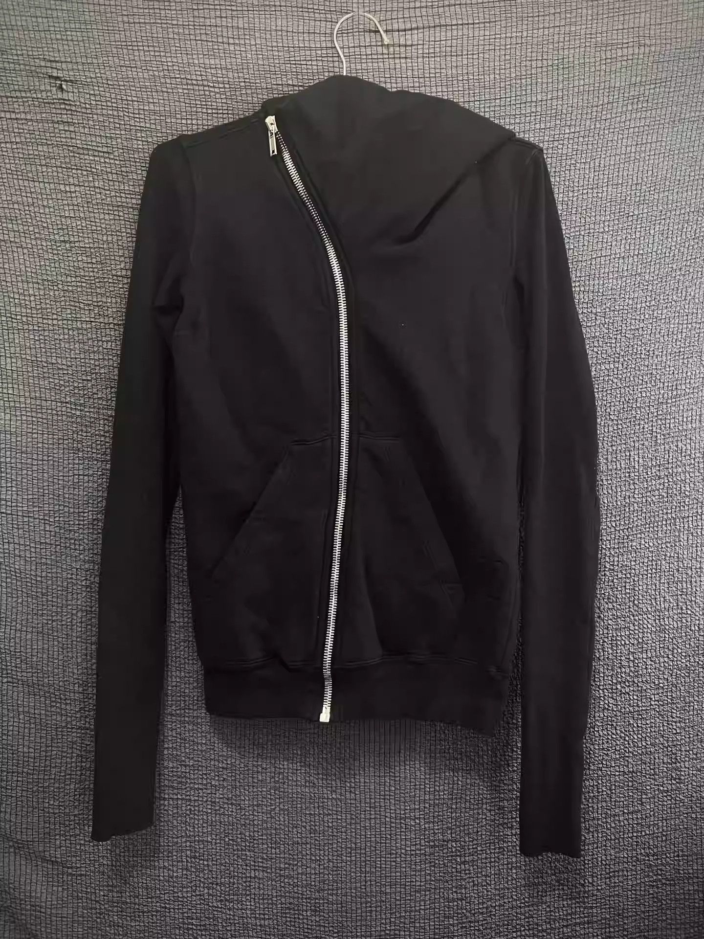 Rick Owens Rick Owens 18fw wizard hat diagonal zipper coat | Grailed