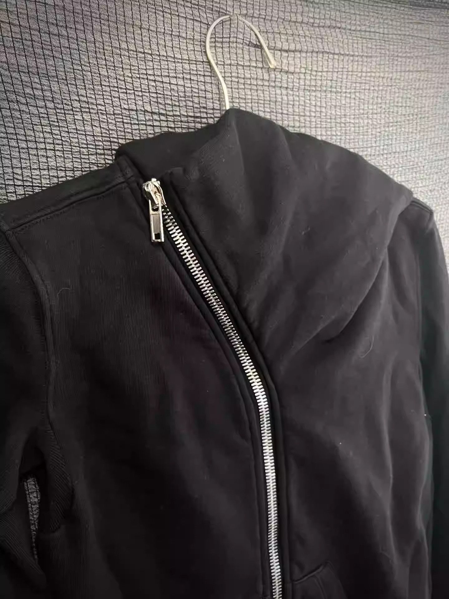 Rick Owens Rick Owens 18fw wizard hat diagonal zipper coat | Grailed