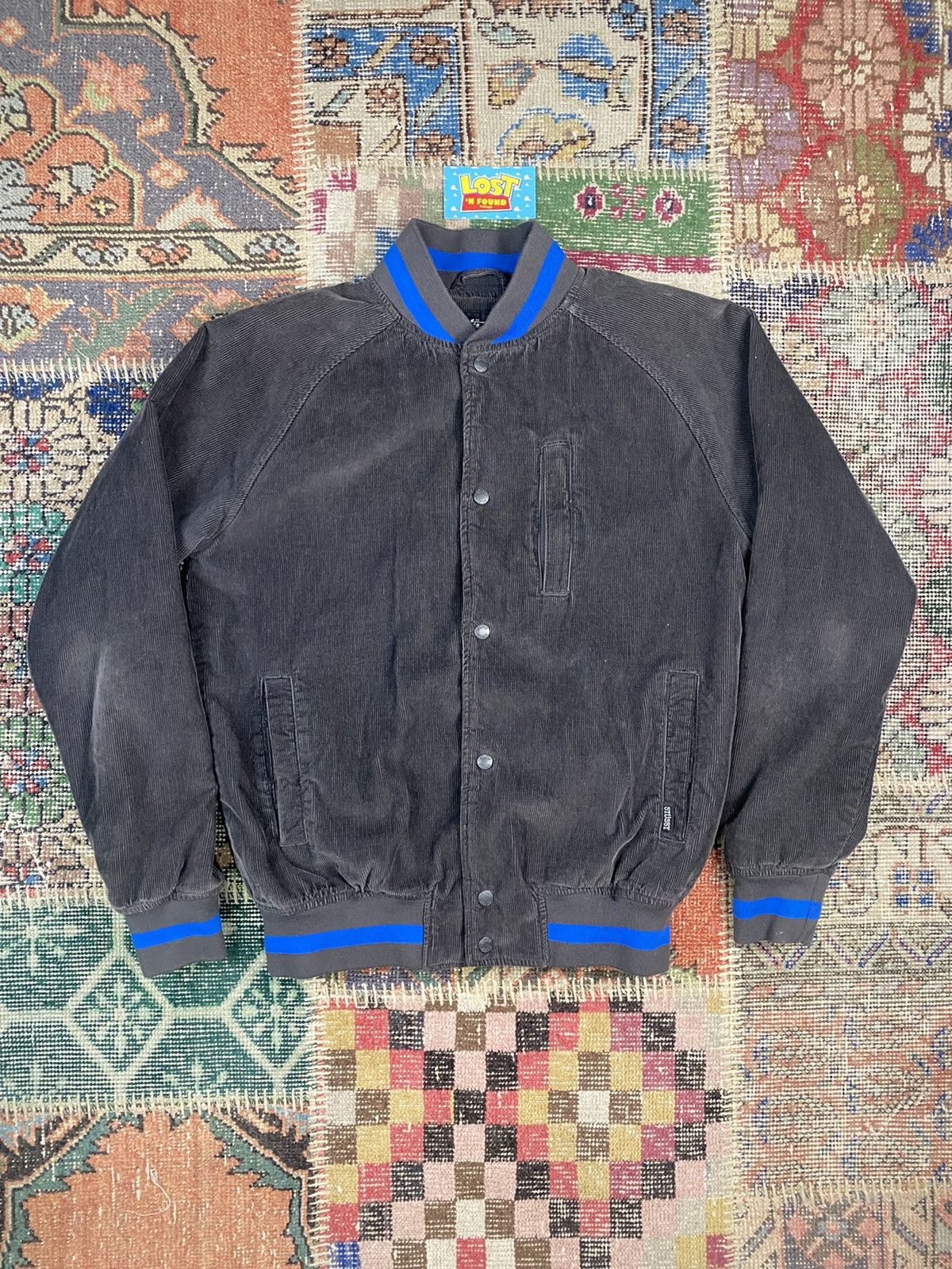 Pre-owned Stussy Y2k Vintage Authentic Gear Corduroy Varsity Jacket In ...