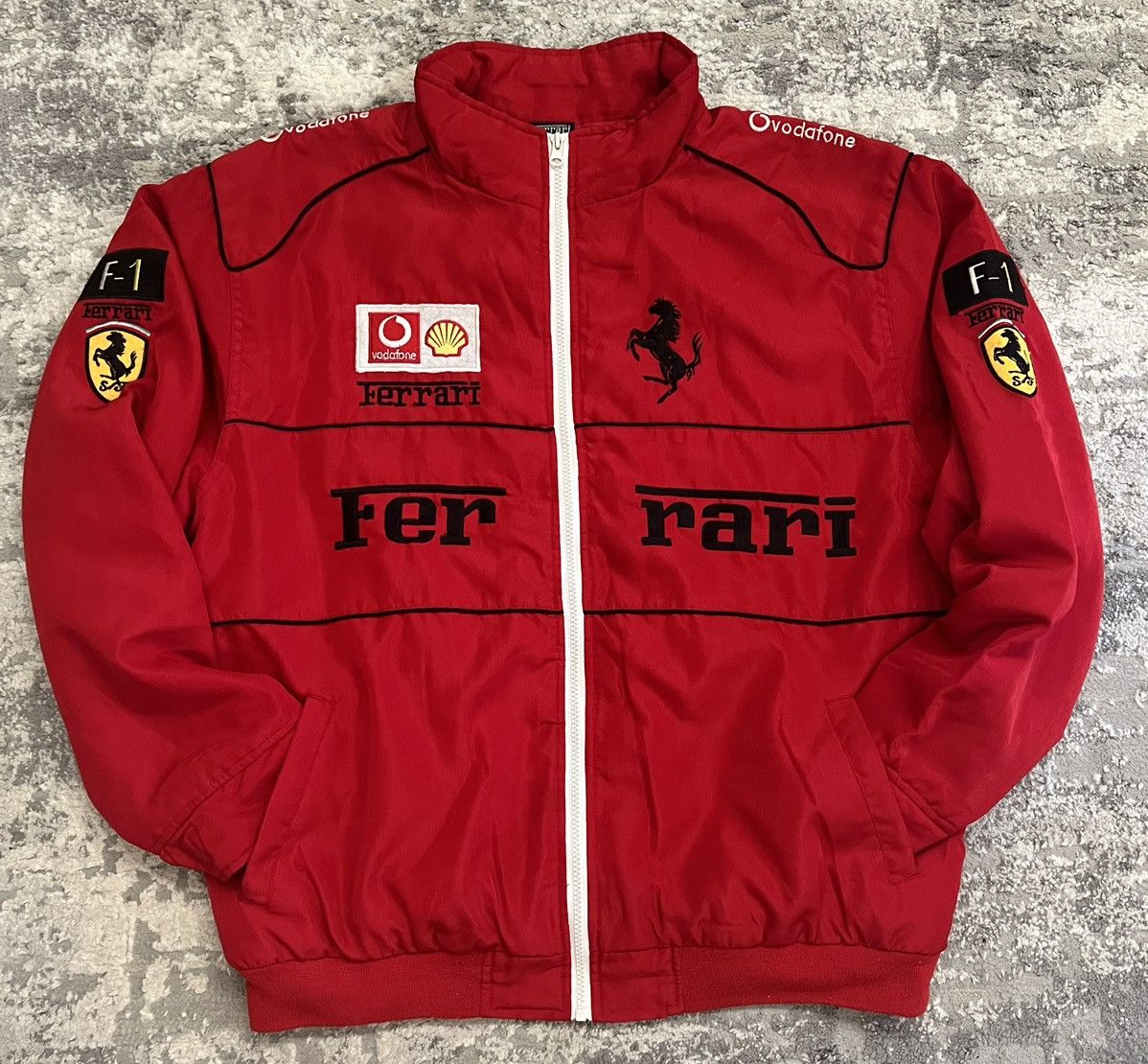 Ferrari × Formula 1 × Racing RARE🤑 Ferrari Vodafone f-1 vintage jacket ...