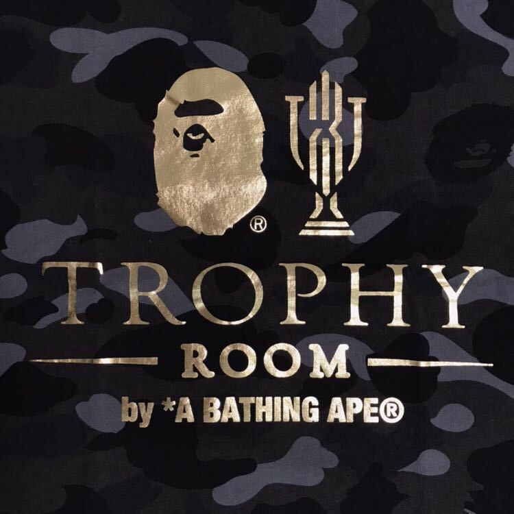 Bape BAPE x TROPHY ROOM BAPE camo Gold foil logo T-shirt | Grailed