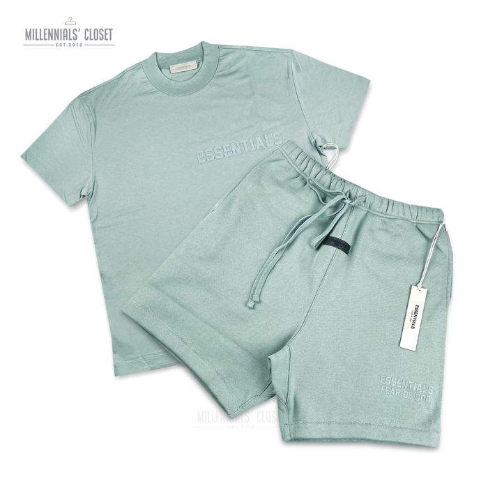 Pacsun Fear of God Essentials T-Shirt and Shorts Sycamore SS23 S | Grailed