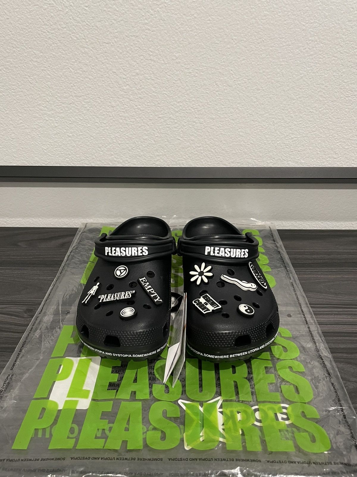 Crocs CROCS X PLEASURES Utopia Dystopia 2019 | Grailed