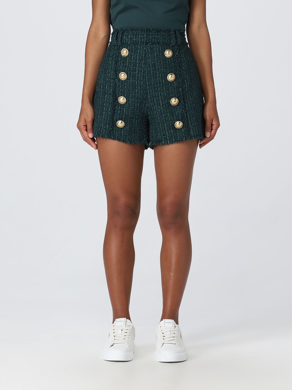Balmain Balmain Short Woman Green | Grailed
