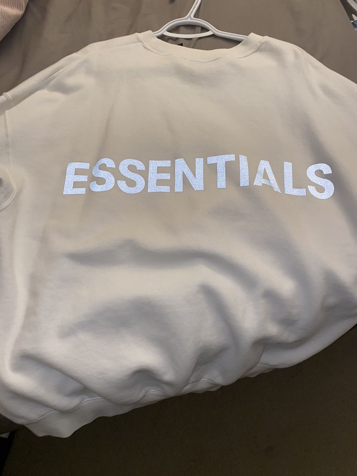 Essentials FEAR OF GOD ESSENTIALS 3M REFLECTIVE LOGO CREWNECK | Grailed