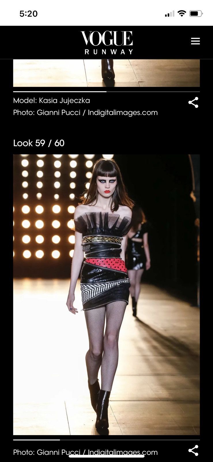 Saint Laurent Paris Fishnet stockings sample from runway show not worn ...