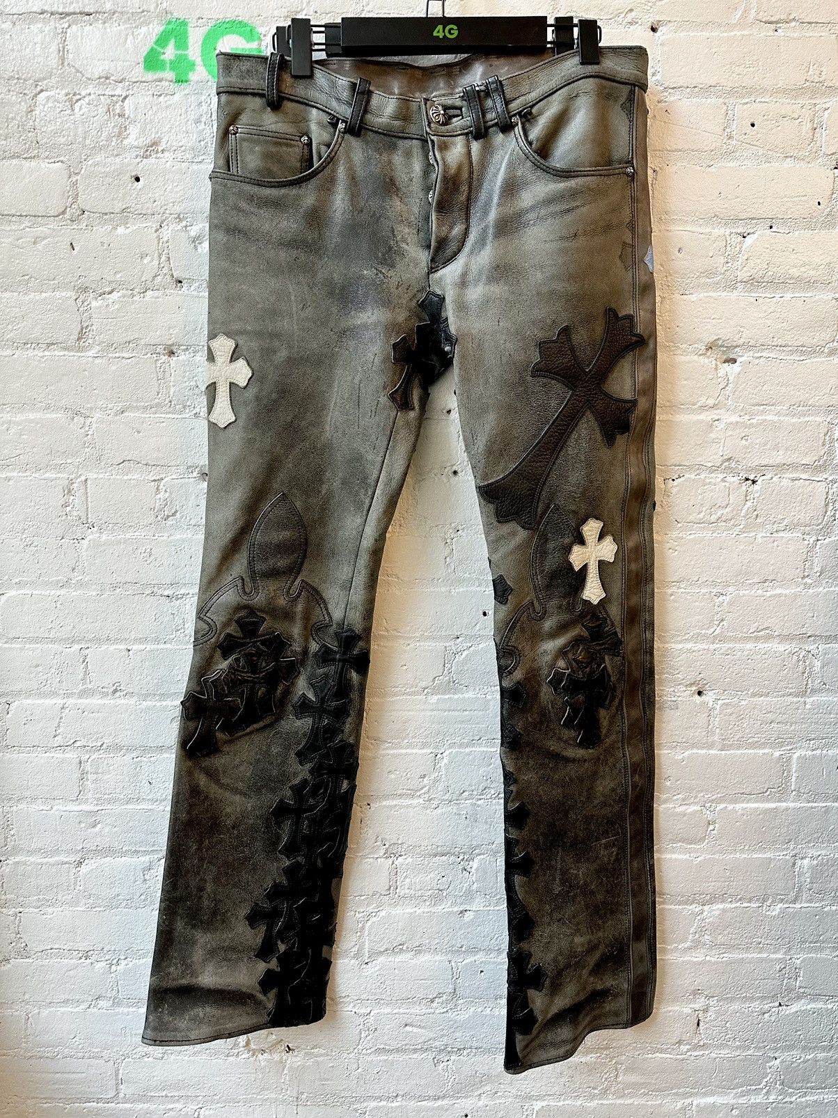 Chrome Hearts × Vintage Chrome Hearts Leather Cross Jeans Holy Grail ...