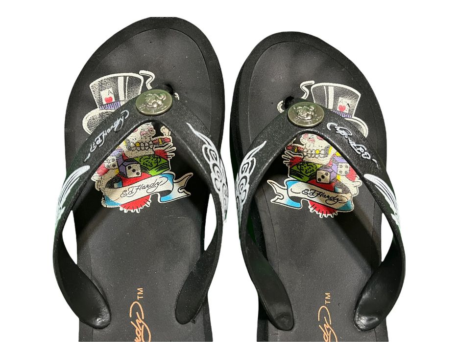 Vintage Ed Hardy Flip Flops / slippers y2k vintage rare | Grailed
