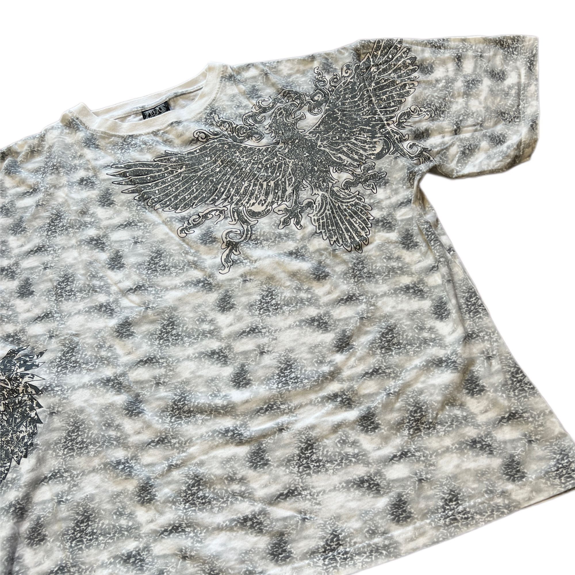 Other Grunge Y2K Bird Rhinestone Gray Shirt | Grailed