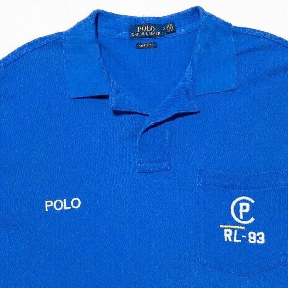 Polo Ralph Lauren Polo Ralph Lauren CP RL-93 Shirt Mens Medium Classic Royal Blue Polo Vintage ...