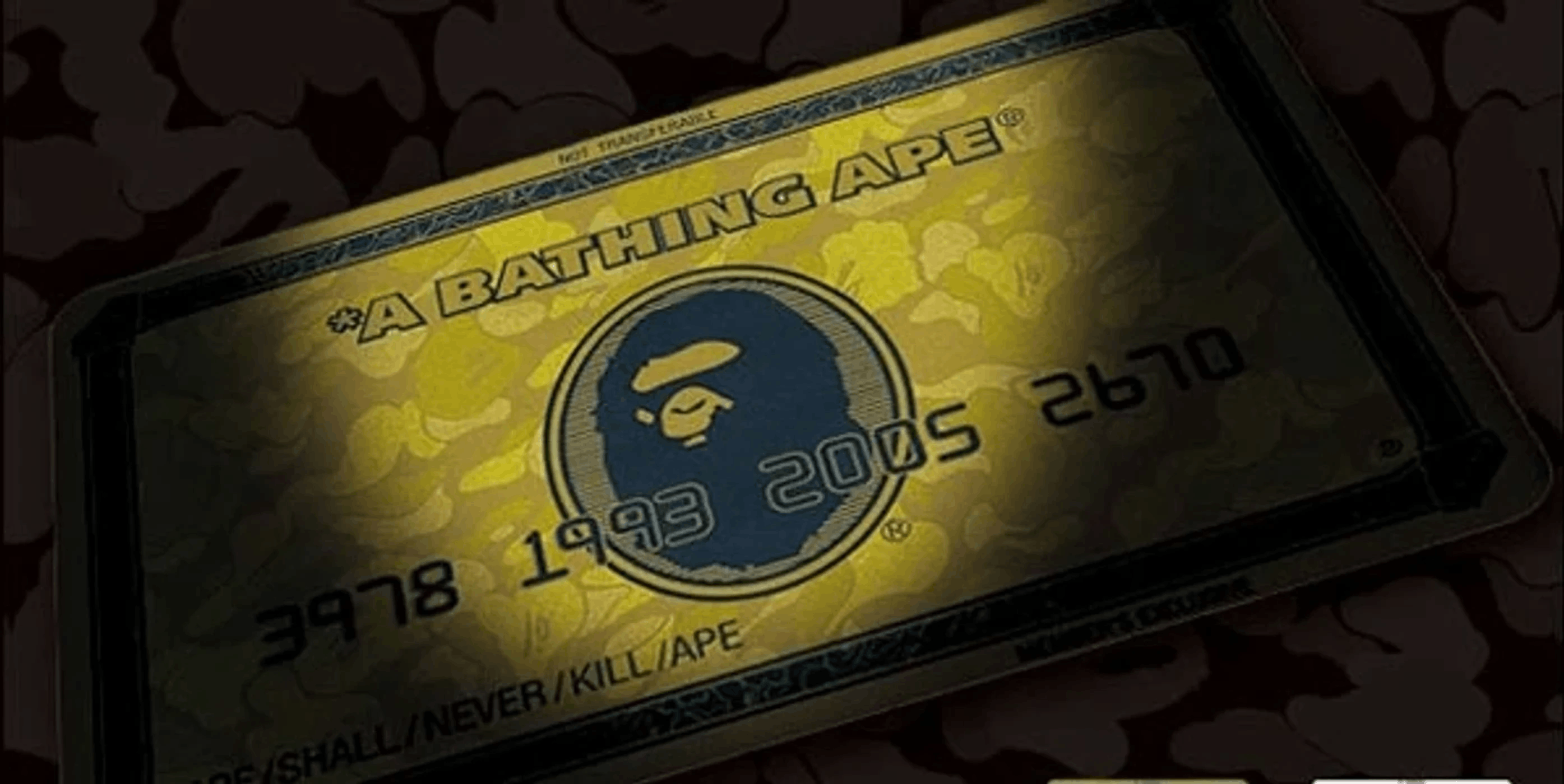 Bape A Bathing Ape Bape Gold member Limited Mouse Pad | Grailed